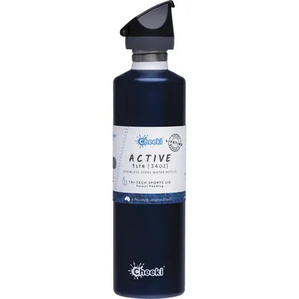 Stainless Steel Active Water Bottle 1LTR - Ocean – Nelson Bay Health Foods